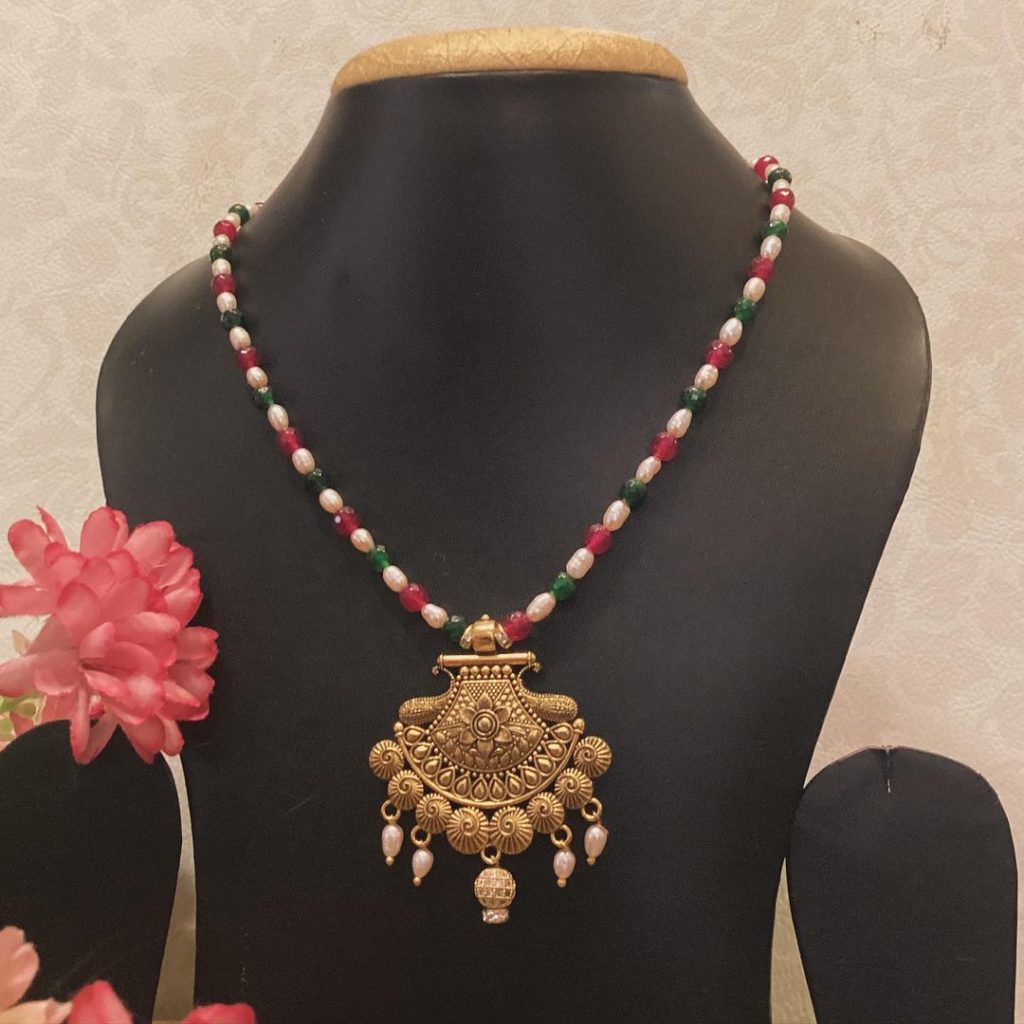 Antique finish Designer Neckwear – Chettinad Hub